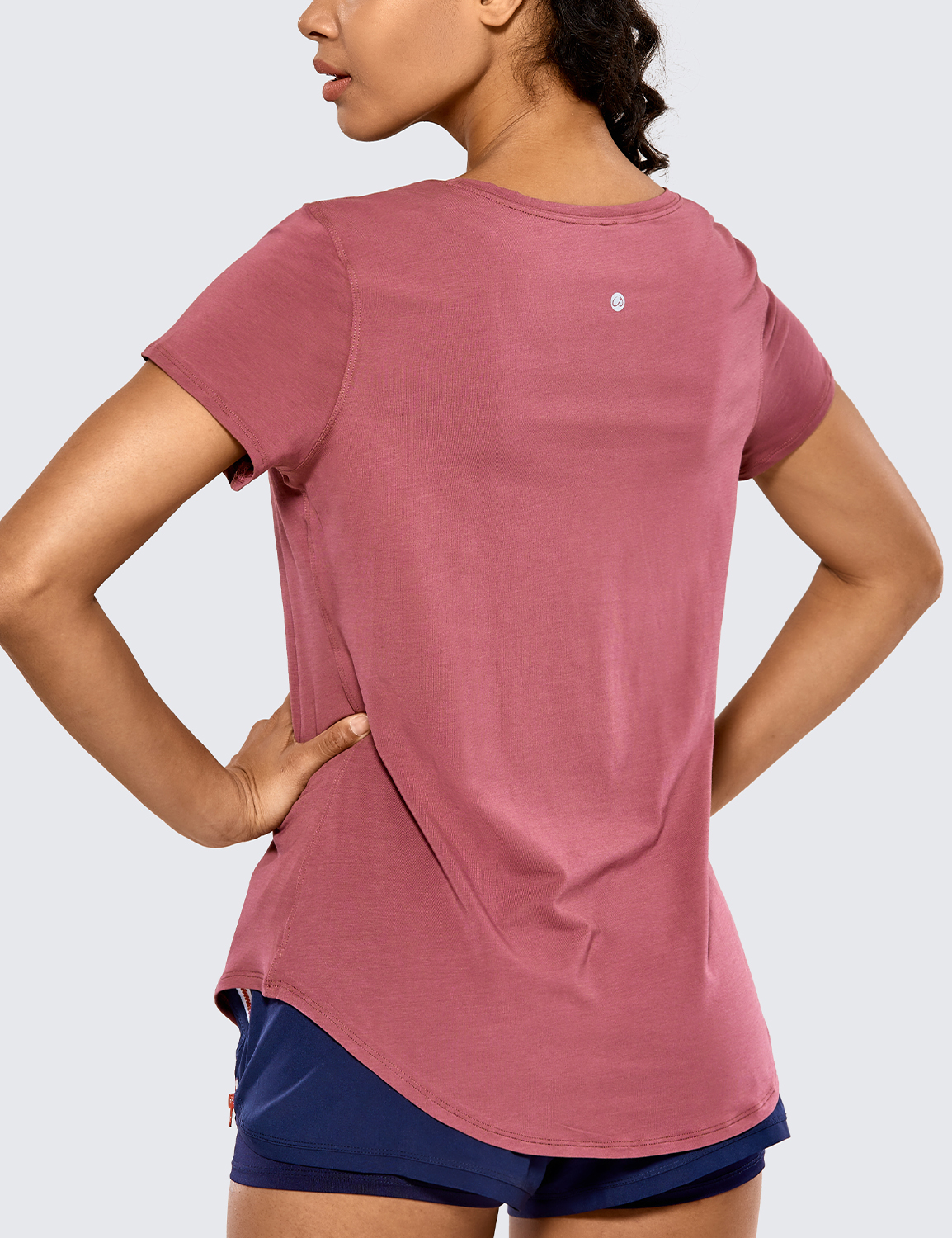 Crz Yoga Women Short Sleeve T Shirt Pima Cotton Workout Shirt Yoga