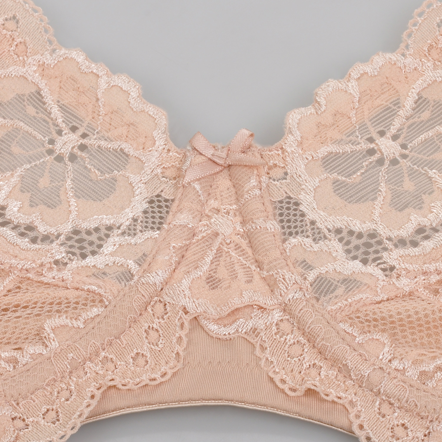 Womens Full Coverage No Padding Floral Lace Underwired Plus Size Bra
