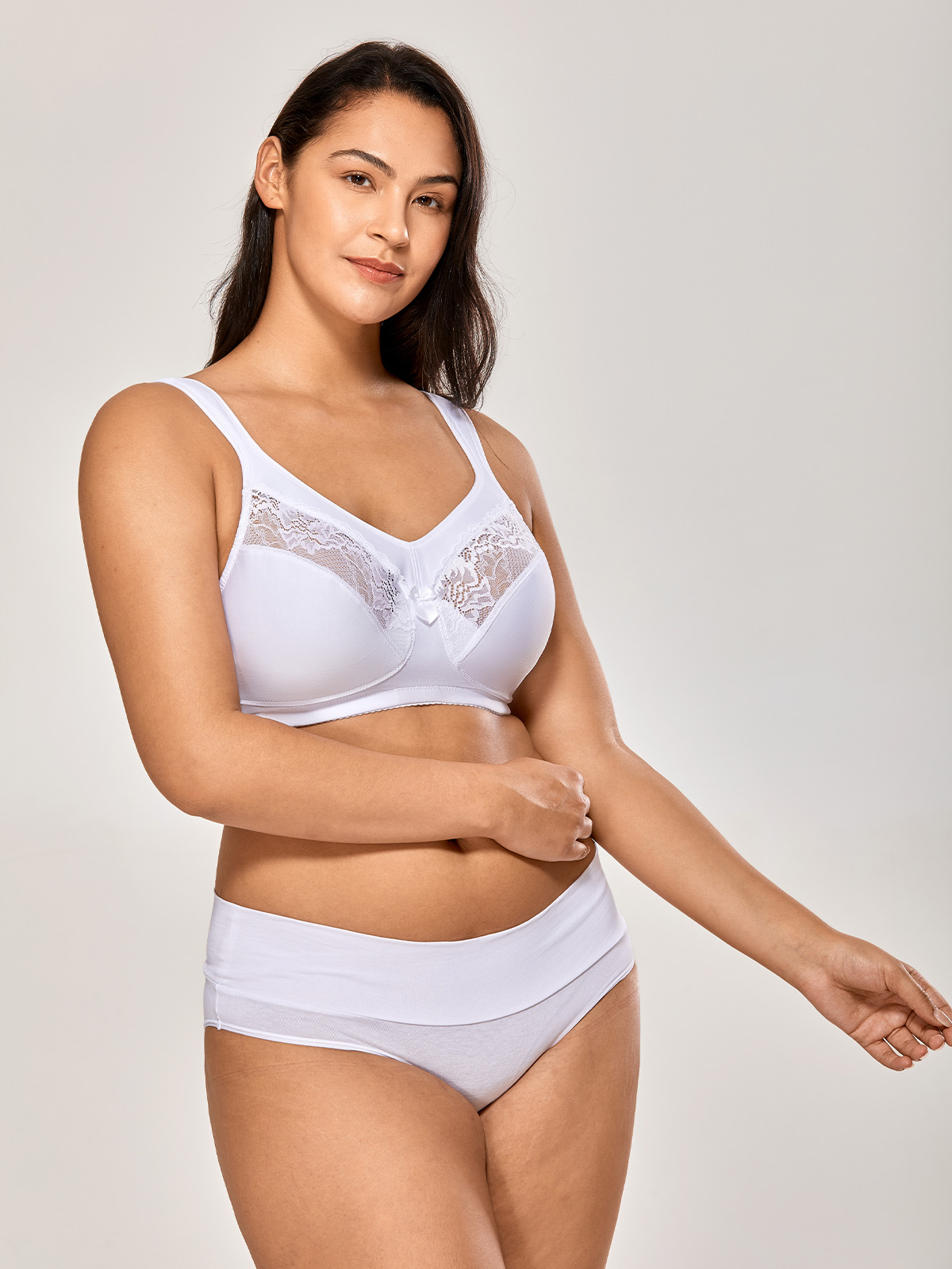 Delimira Womens Minimizer Bra Unlined Wirefree Full Figure Support