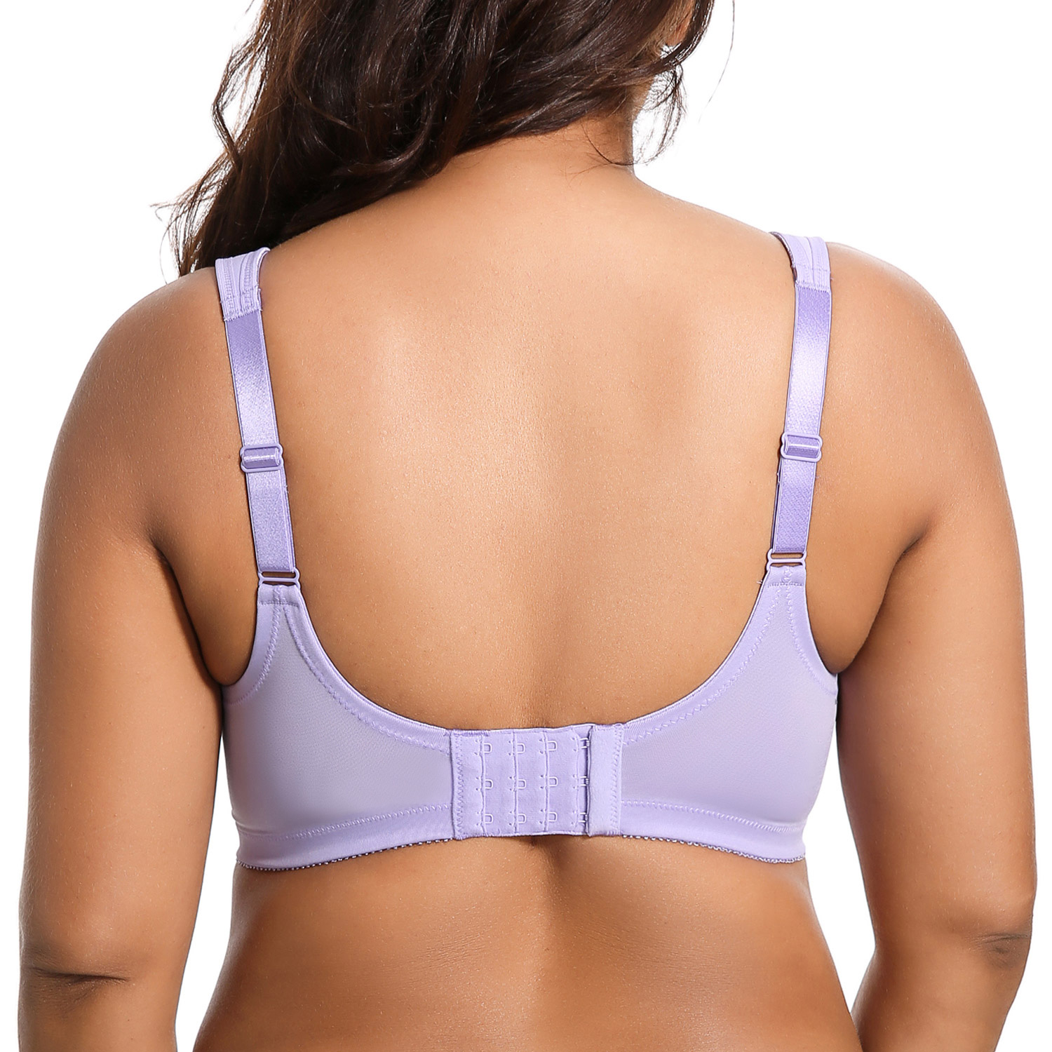 Delimira Womens Minimizer Bra Unlined Full Figure Support Plus Size