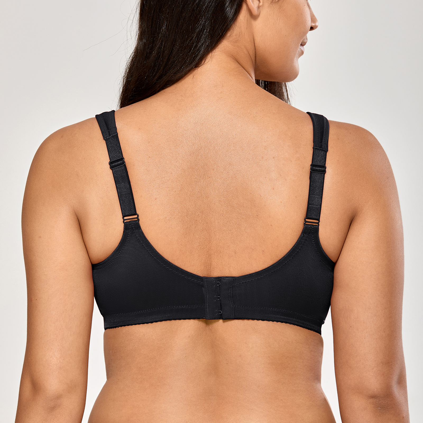 Delimira Womens Minimizer Bra Unlined Wirefree Full Figure Support