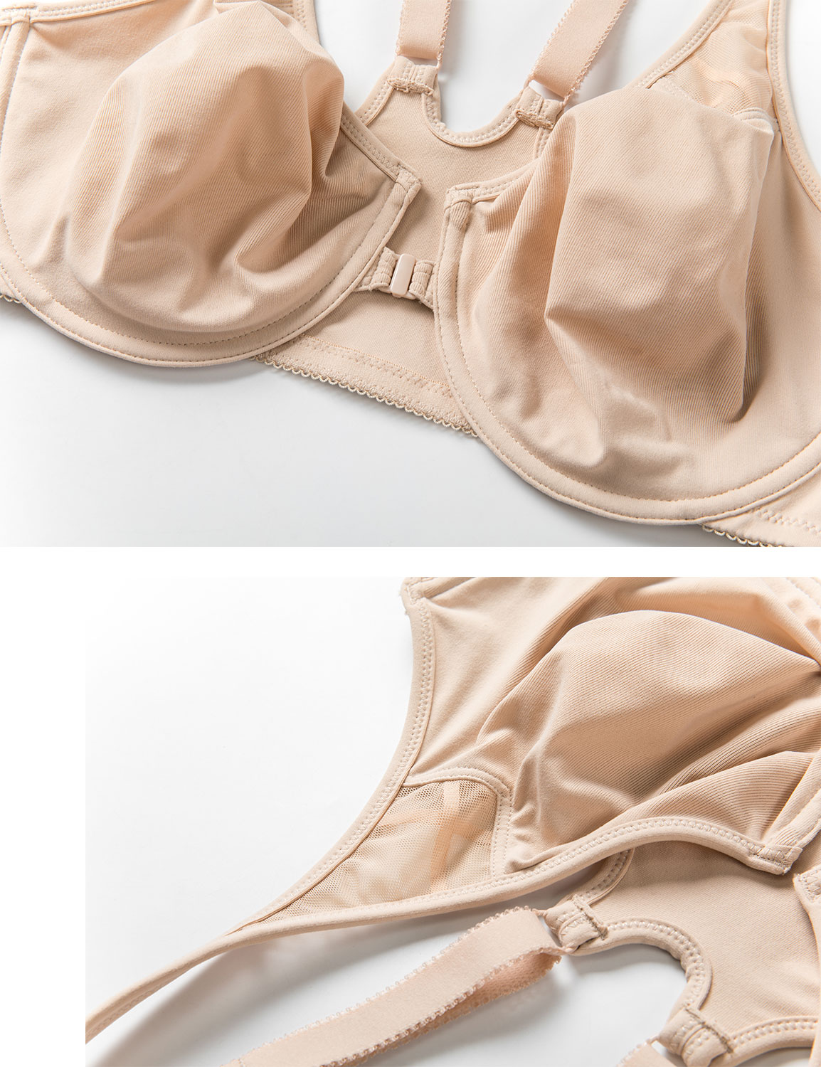 Delimira Womens Front Closure Bra Non Padded Seamless Underwire